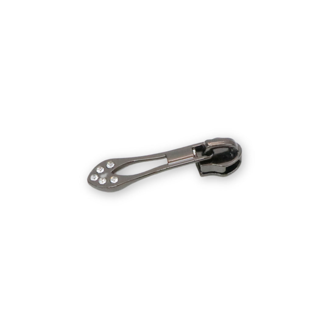 Sallie Tomato: Jeweled Tip Zipper Pull-Gunmetal – BERNINA of Naperville