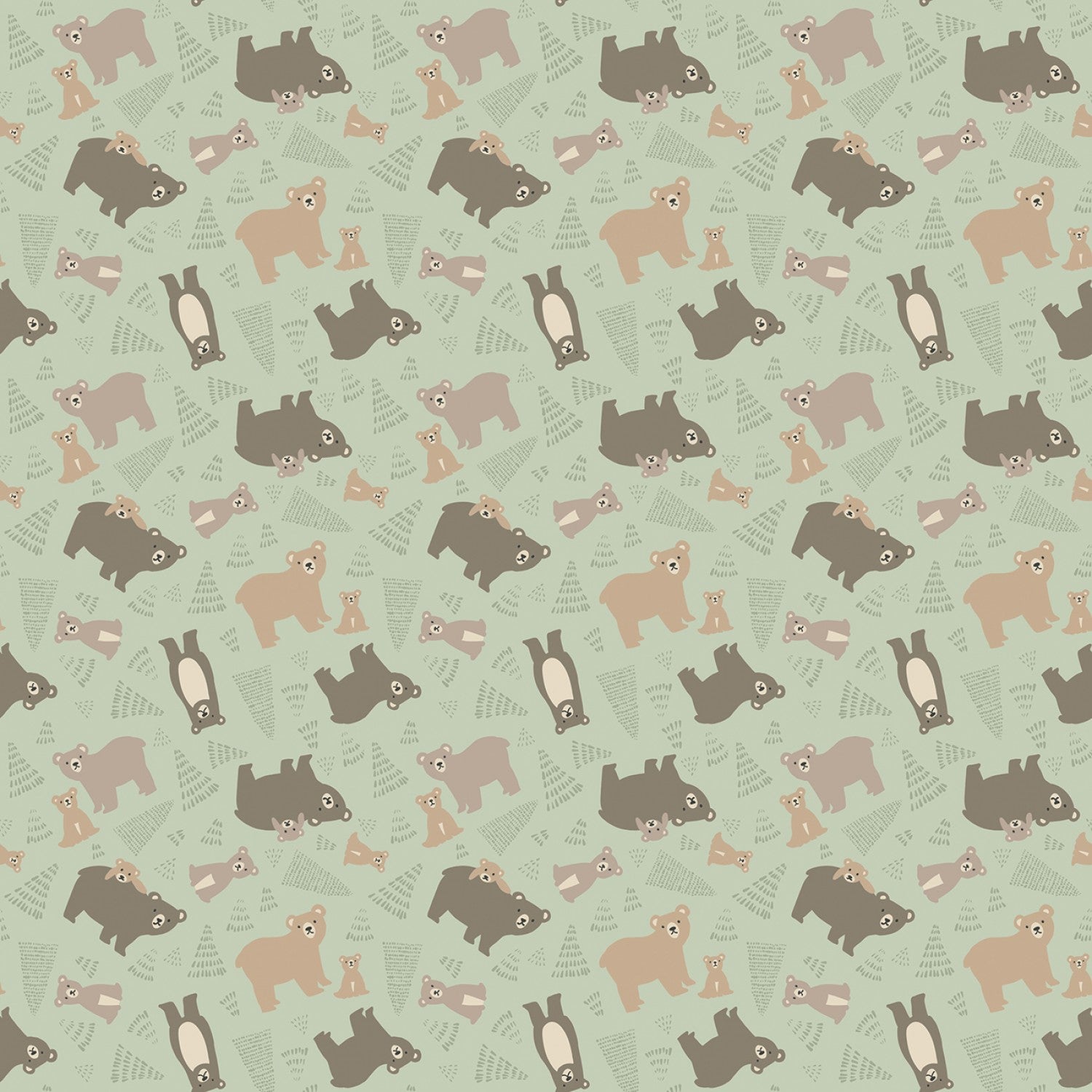 Elmer & Eloise: Bears Tea Green (1/4 Yard) – BERNINA of Naperville